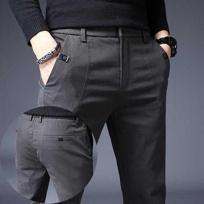 2022 New Men's Pants Slim Casual Pants Full Length Fashion B