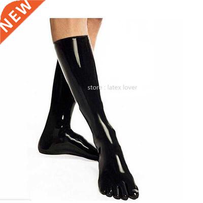 Latex Rubber Socks Stocking Seamless 3D 5 Toe Socks Long Toe