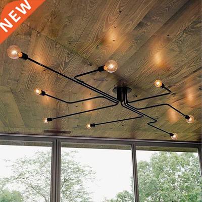 Vintage Pendant Lights Lamps Multiple Rod Wrought Iron Ceili