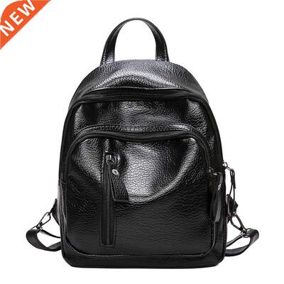 Leather Backpack Women Multifunction Shoulder Bookbags Scho