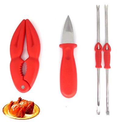 4pcs Seafood Tools Set Lobster Opener Seafood Crackers
