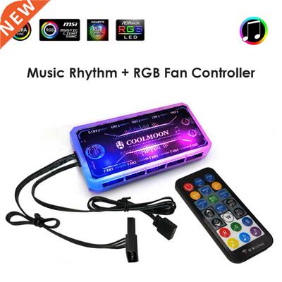 COOLMOON RGB Controller For Case LED Lighting 6Pin 5V RGB Fa
