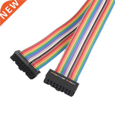 10x 2.54mm Pitch 16 Pin Female to Female IDC Connector Rainb