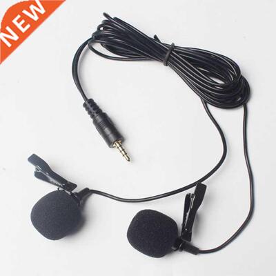 1.5m Long Universal Portable 3.5mm Headset Microphone Doubl