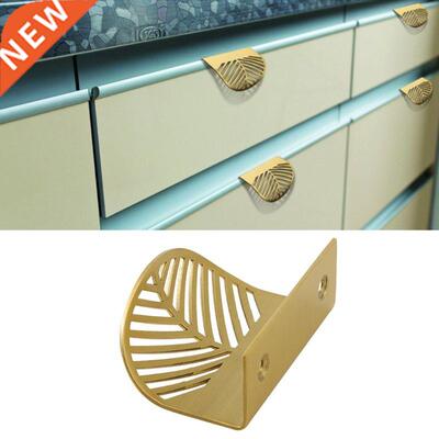 Leaf Shape Brass Door Knob Furniture Handles Drawer Pulls Ca