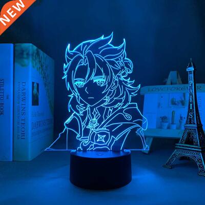 Gme Led Night Light Genshin Impct lbedo Figure for Room D