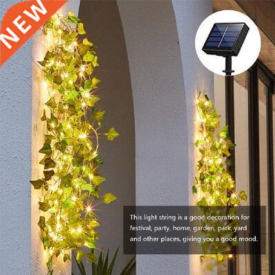 LED Solar Lights Maple Leaf Fairy Light Garden Light String