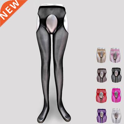 2021 High Sexy Women Fishnet Tight Open Crotch Elastic Party