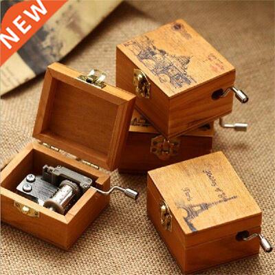 Wood Music Box Children Musical Hand Instrument Music Boxes