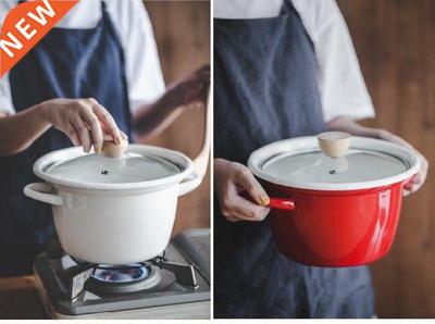 Japanese boutique thickening enamel steamer pot milk noodle