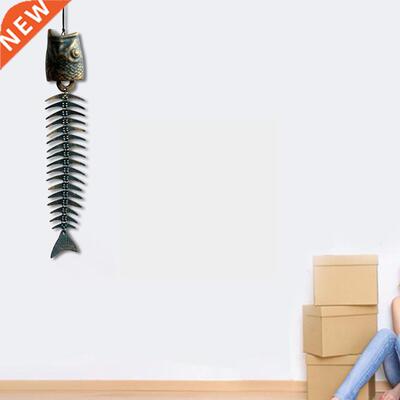Metal Cast Iron Fish Bone Creative Wind Chimes Lucky