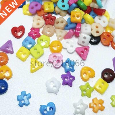 suoja 500pcs/lot Mixed 6mm Mini Tiny Buttons Heart Flower