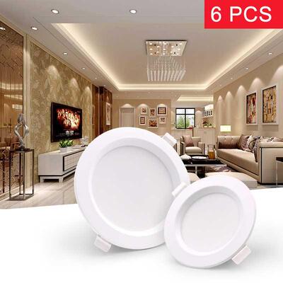 6PCS LED Downlight Light 5W 7W 12W 18W AC 220V warm / coo