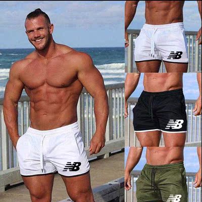new Men Ftness Bodybuldng Shorts Man Summer Gyms Sportswe