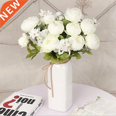 13 Big Heads/Bouquet Peonies Artificial Flowers Silk