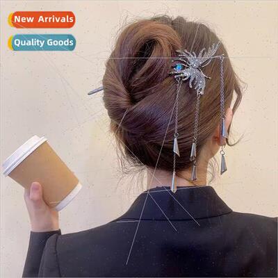 Diamond butterfly tassel hairpin modern ins metal hairpin pl