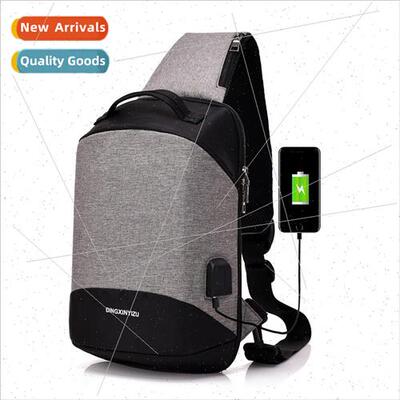 2018 new USB charging diagonal cross-body bag outdoor leisur