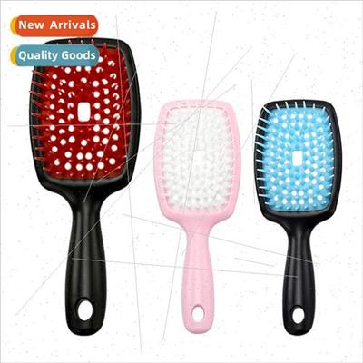 wet and dry beauty hair smoothing hollow comb massage lattic