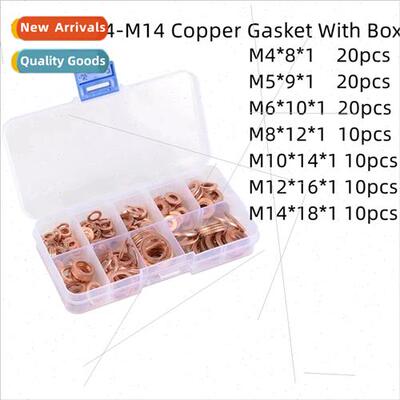 100pcs Purple Copper Oil Seal Gasket Set Boxed Seal Mechanic