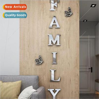 Family family butterfly combination mirror acrylic wall stic