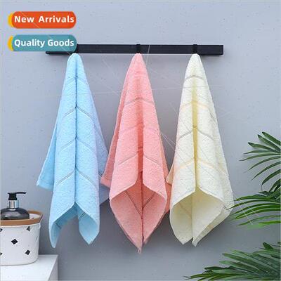 Vertical strip cotton towel absorbent quick-drying washcloth