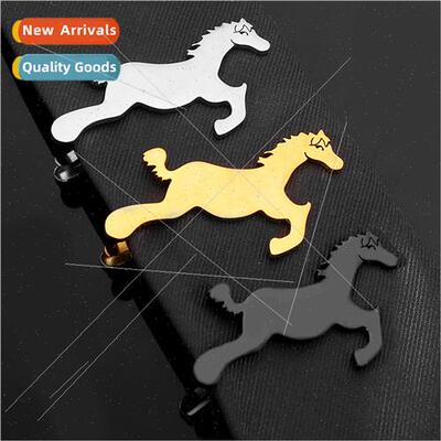 Men fashion nd pony alloy tie clip geometric cartoon multifu