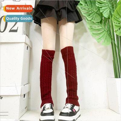 Japanese calf socks Korean  soft girl fall winter twisted kn