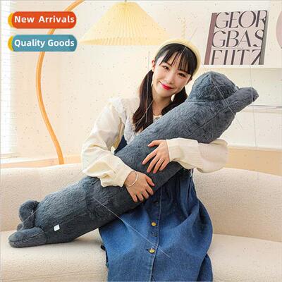 New lazy blue cat long doll cute kitten doll cushion soothin