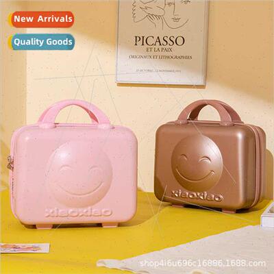 14 inch cosmetic case smiley face mini password sucase bag h