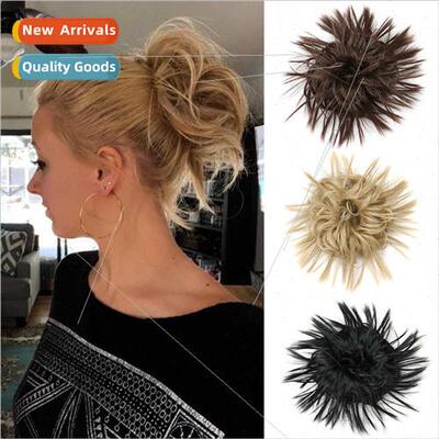 Europe Ladies Rubber Band Synthetic Fiber Wig Rings Cocktail