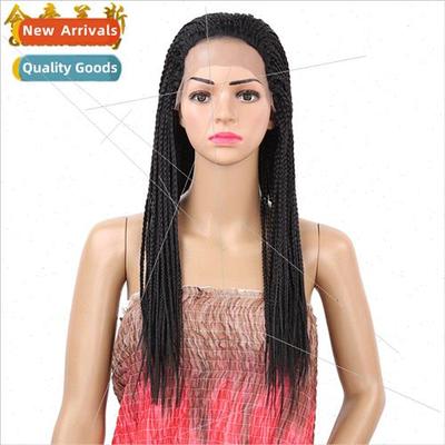 Fashion wig women half hand woven front lace three strand br