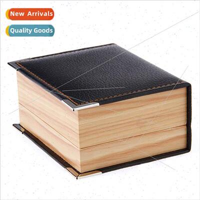cufflinks box  wood grain PU leather cufflinks box 1 pair je