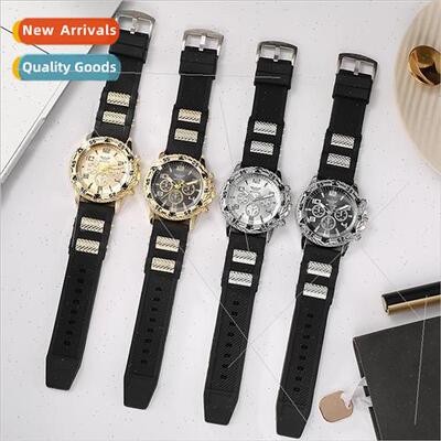 licone blue glass men watch large dial quartz watch