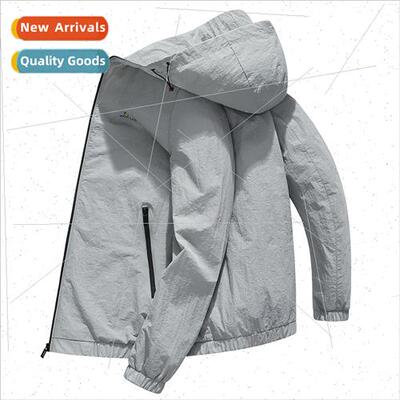 Thin ice silk sunscreen clothing summer men quick-drying bre
