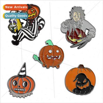2022 New Halloween Jewellery Pumpkin Brooch Movie Edward Sci