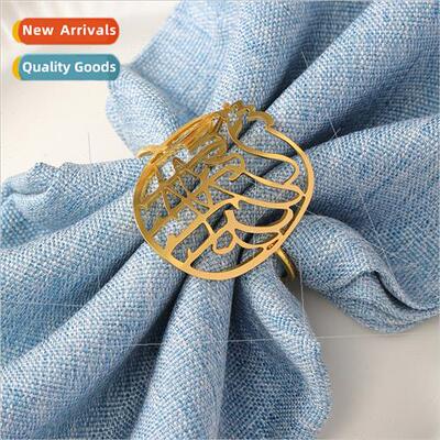 Middle East holiday creative new alloy hollow napkin ring Ar