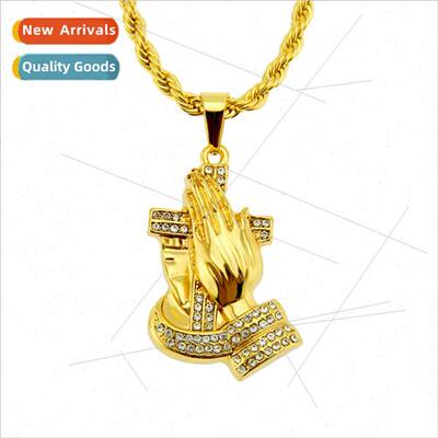 Jewellery Europe Hip Hop Diamond Encrusted Buddha Hand Penda