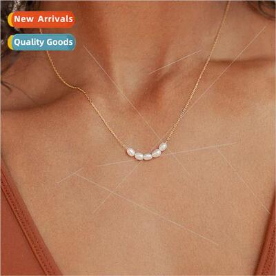 Stainless Necklace Women Gold-Plated Collarbone Chain Neckla