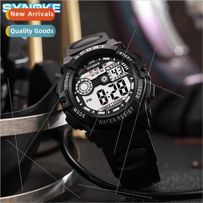 Student electronic watch waterproof shockproof drop multifun