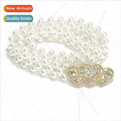 Ladies Pearl Waist Chain Women Sweet Fresh Summer Dress Pear