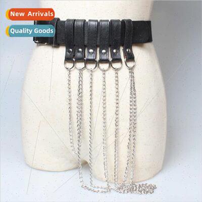 Belt female PU leather versatile chain jeans decorative belt