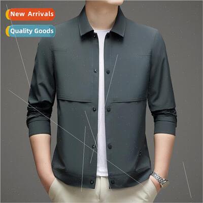 Spring Autumn Men Jacket Coat 2023 Autumn New Business Casua