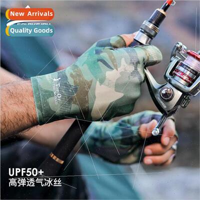 Summer Outdoor Fishing Gloves Mens Ice lk Sunscreen Breathab