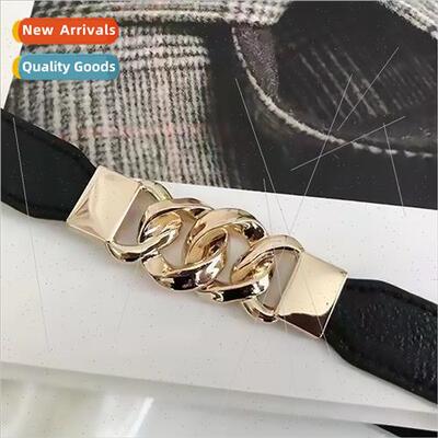 Autumn winter women elastic elastic thin belt waist seal dre