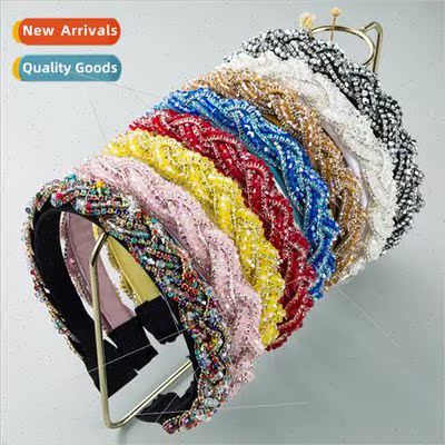 Hair bands female Europe seasonal new flash rhinestone cryst