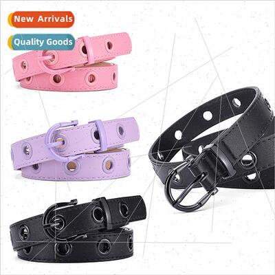 New niche pin buckle color cock-eye buckle hollow decoration