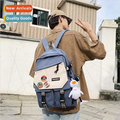 ins schoolbag Korean ulzzang Mori tide men women large capac