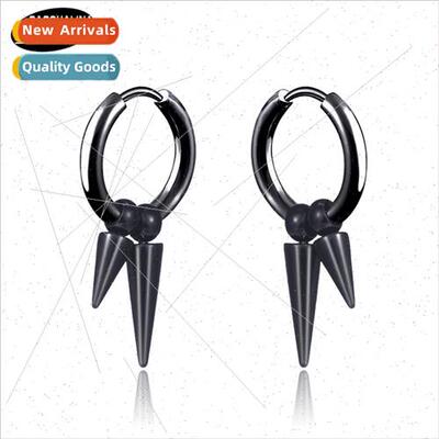 No pierced earrings stainless steel tassel earrings tanium s