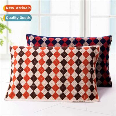 Cotton ji satin pillowcase 52*78 England plaid pillowcase 15