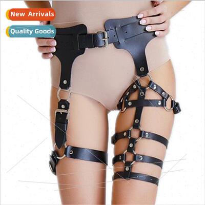 Stylish Strappy Leather Trousers Stylish Leather Strappy Leg